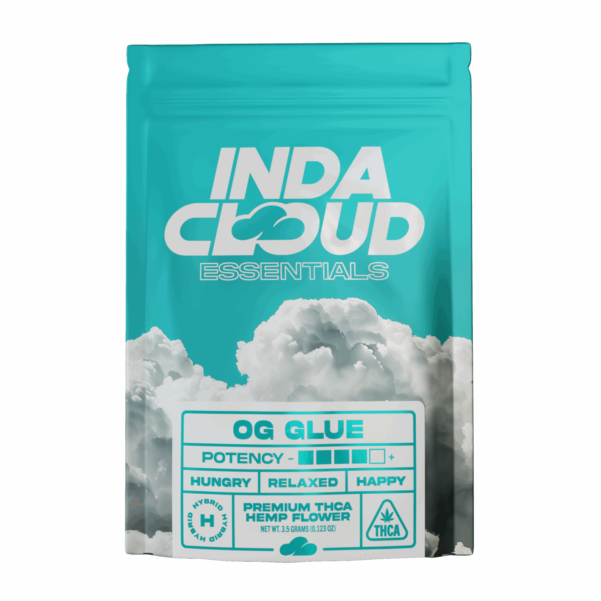 Indacloud 3.5G THCa Flower - OG Glue (Sleeve of 10) - SERVD Distribution
